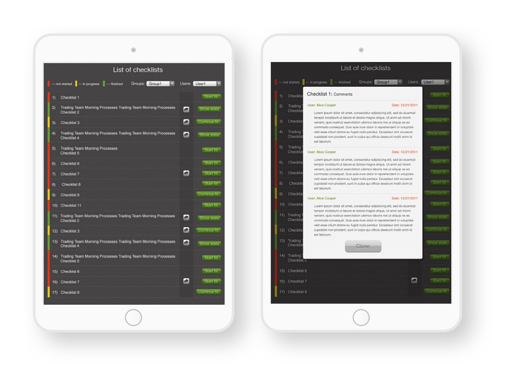 Trade blotter - web stock trading app for iPads | Magora